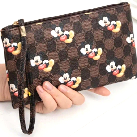 Disney | Bags | Disney Mickey And Minnie Canvas Wristlets Nwt | Poshmark